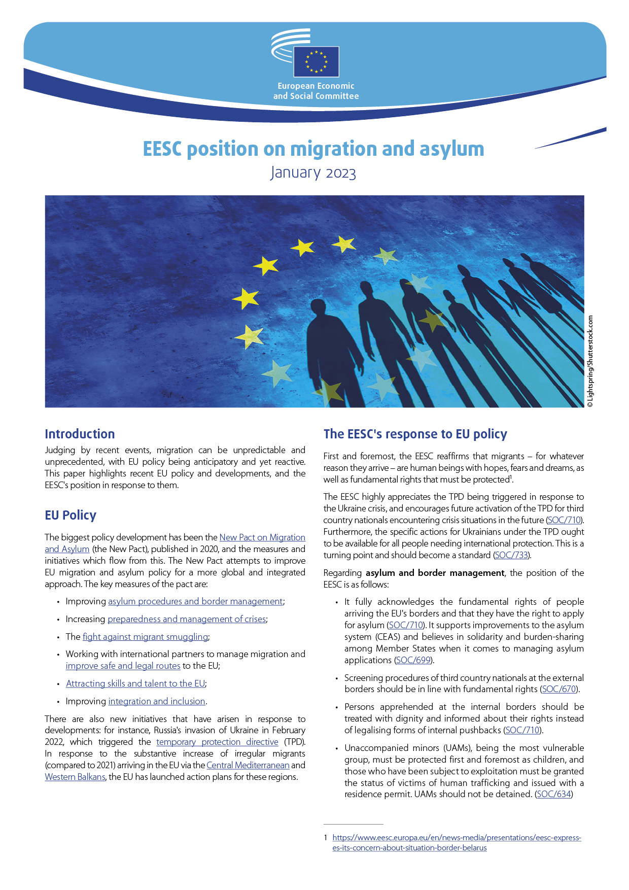 EESC position on migration and asylum | European Economic and Social ...