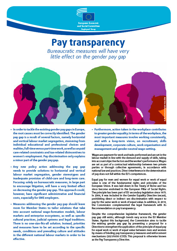 Pay transparency | European Economic and Social Committee
