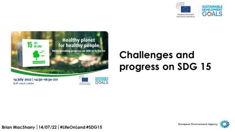 Challenges and progress on SDG 15 | EESC